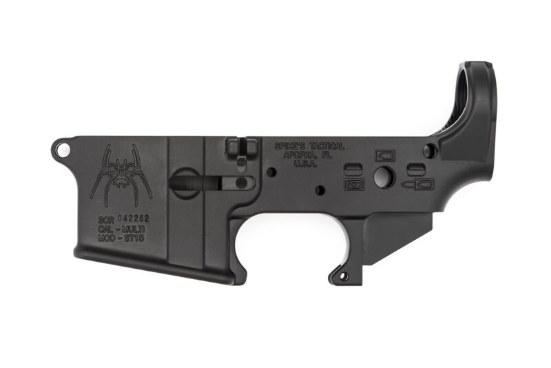 Spike’s Tactical AR-15 Forged Stripped Lower Receiver Spider Logo – LA ...
